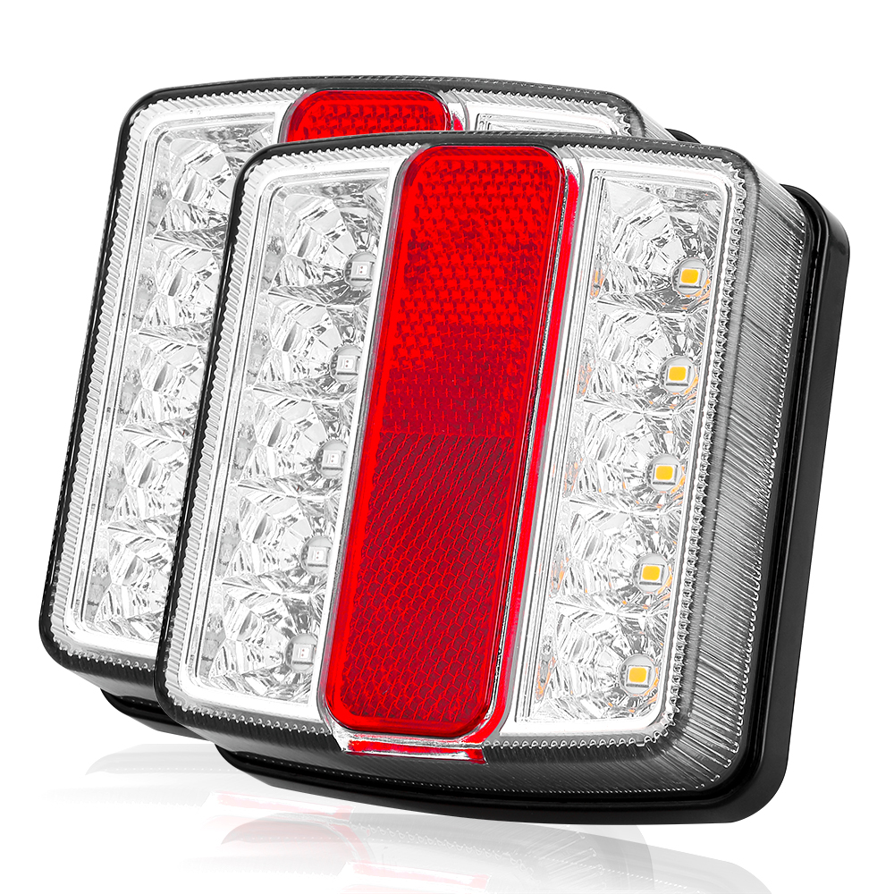 2x Magnetic LED Trailer Towing Lightboard Light Rear Tail Board Lamps 7 ...